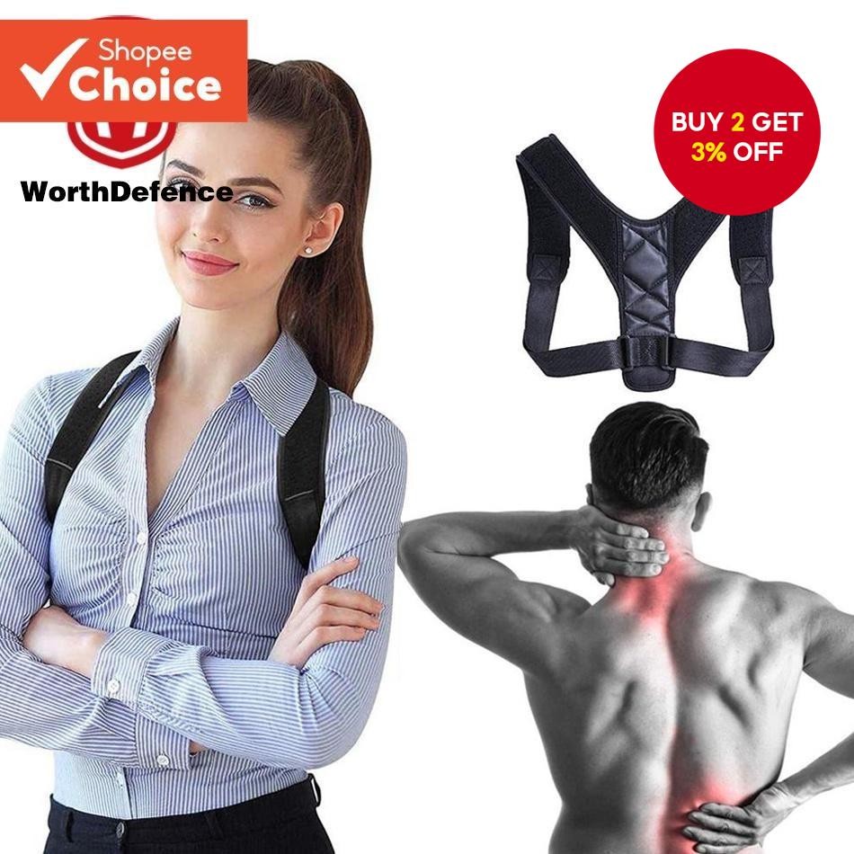 Adjustable Posture Corrector for Men & Women - 3-Point Back Brace ...