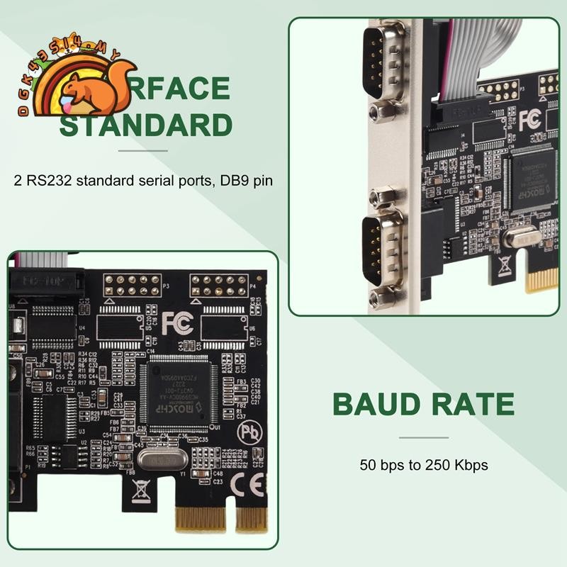 Pcie to Serial Ports RS232 Interface PCI-E PCI Express Card Adapter ...
