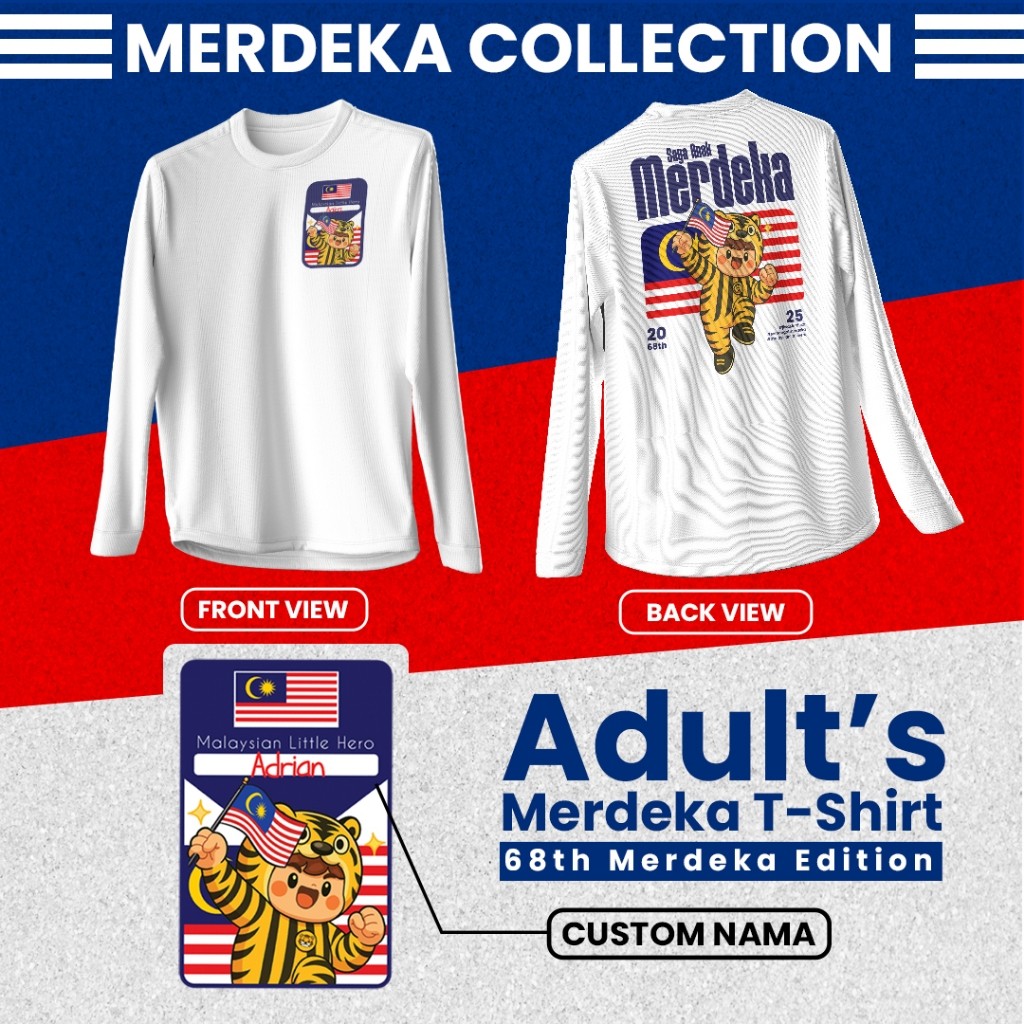 [MERDEKA BEAST] Baju Harimau Malaysia – Tshirt Merdeka Dewasa LONG ...