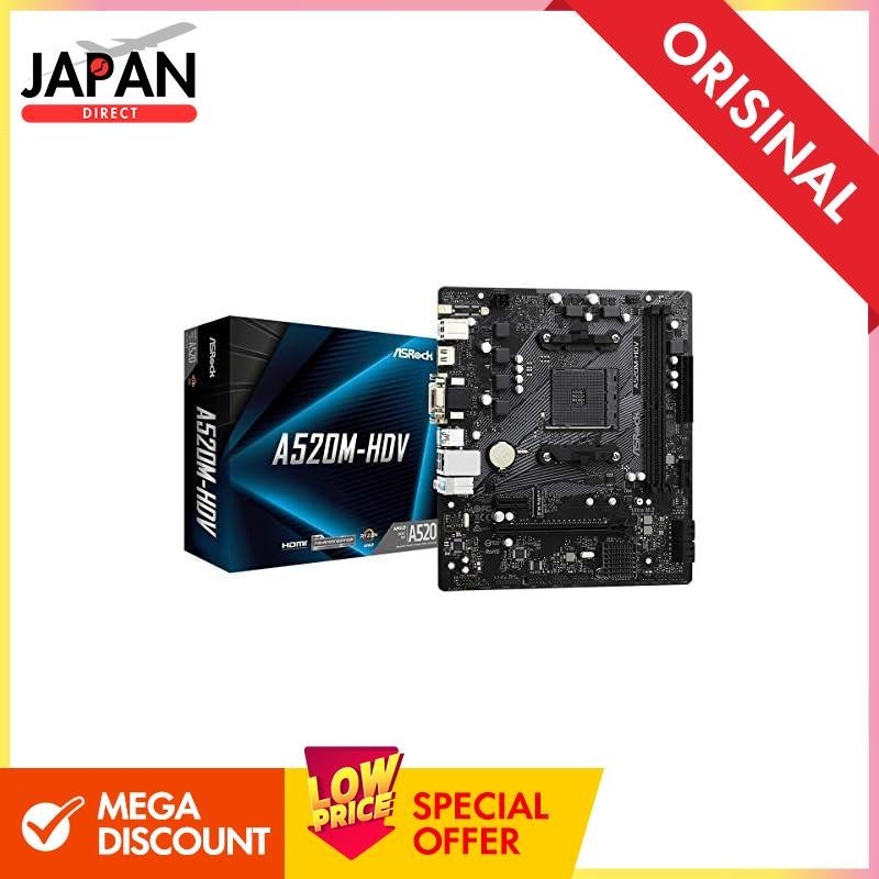 ASRock AMD Ryzen 3000/4000 series (Soket AM4) Micro ATX motherboard with A520 chipset ...