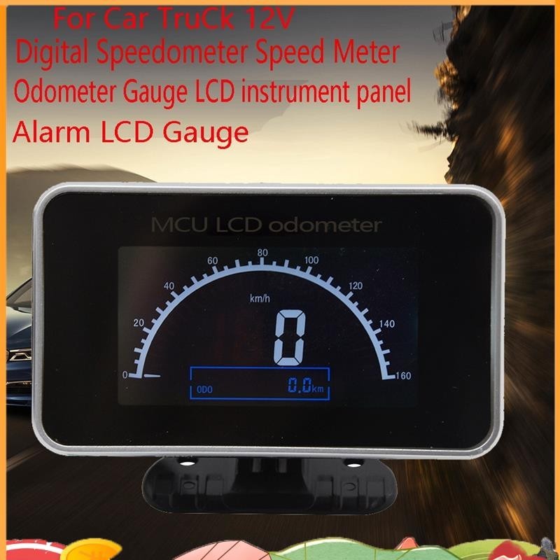 Car Truck 12V/24V 2 IN 1 Functions Digital Speedometer Speed Meter ...