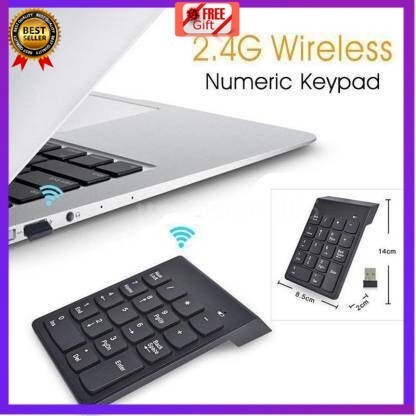 Mini Numeric Keypad 2.4GHz Wireless 18 Keys Pad for PC Laptop Wireless Multi-device Keyboard ...