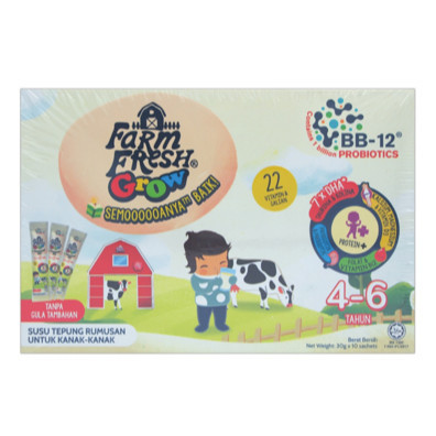 Farm Fresh Grow Up Powder 4-6 tahun 30g x 10 sachets/500g/800g | Shopee ...