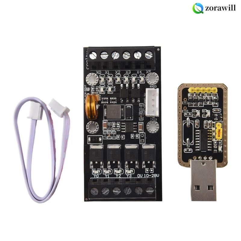 FX1N-10MT PLC Industrial Control Board+USB-TTL Cable PLC Module Analog Input / Output with Guide ...