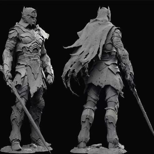 Figure White Model GK White Model Immortal Samurai Anime Practice ...