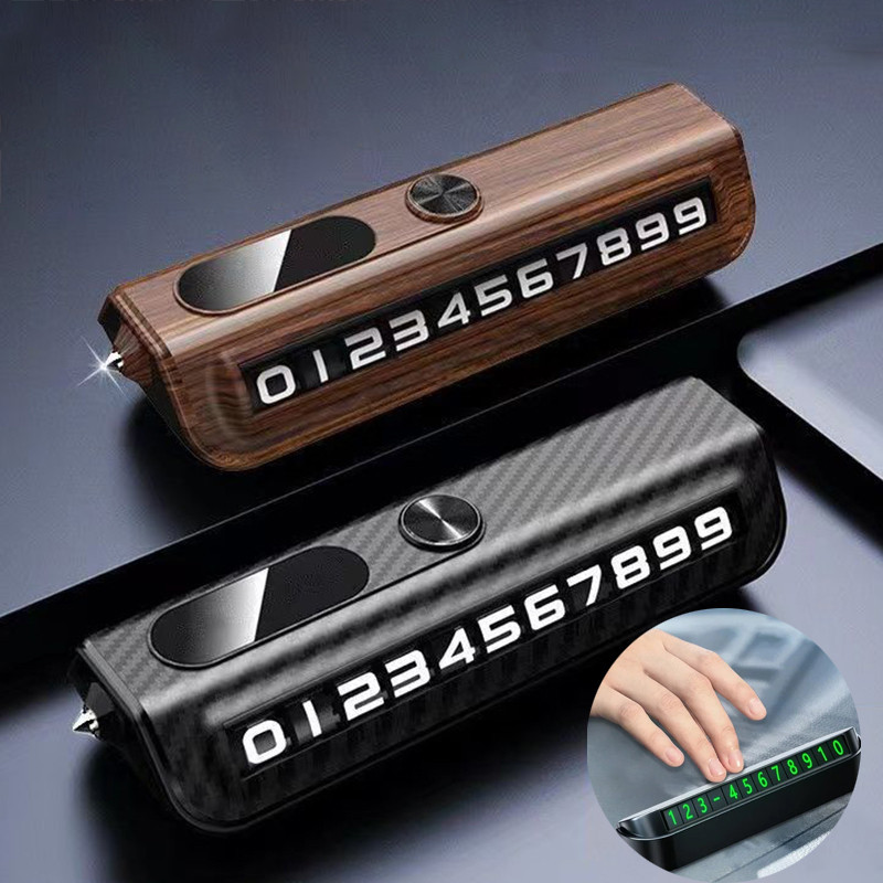 Multifunctional Temporary Parking Number Plate, Window Breaker Card ...