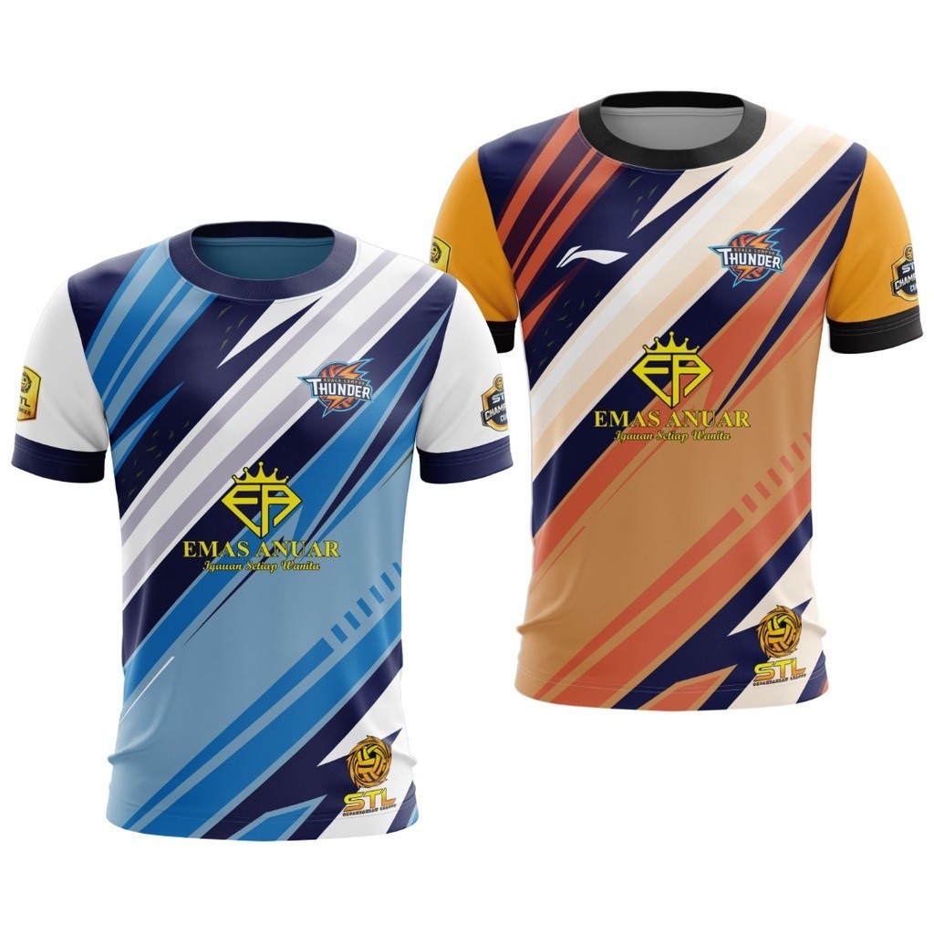 2024 New ！Jersey Design baju lelaki STLSpak Takraw League KL Thunders ...