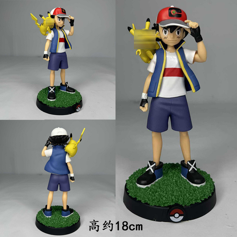 Pokemon Anime Merchandise Model Ornaments Xiaozhi Pikachu Figure ...