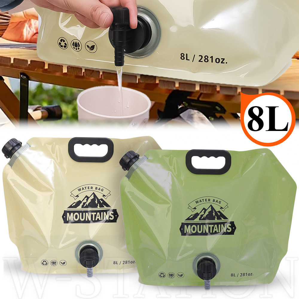 8L Large Capacity Outdoor Water Bag - Portable Drinking Bag with Faucet ...