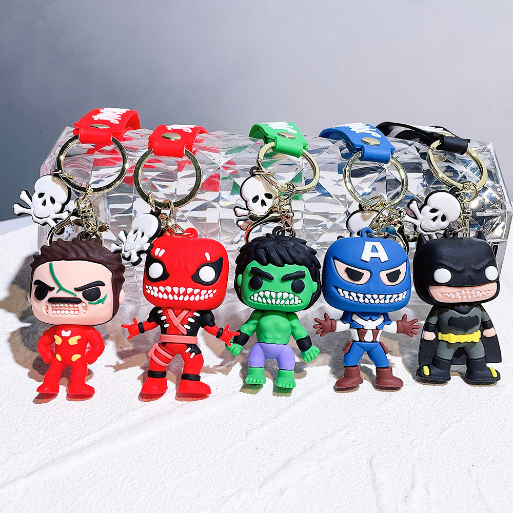 Grimace Superhero Keychain Dark Version Captain America Hulk Thanos ...