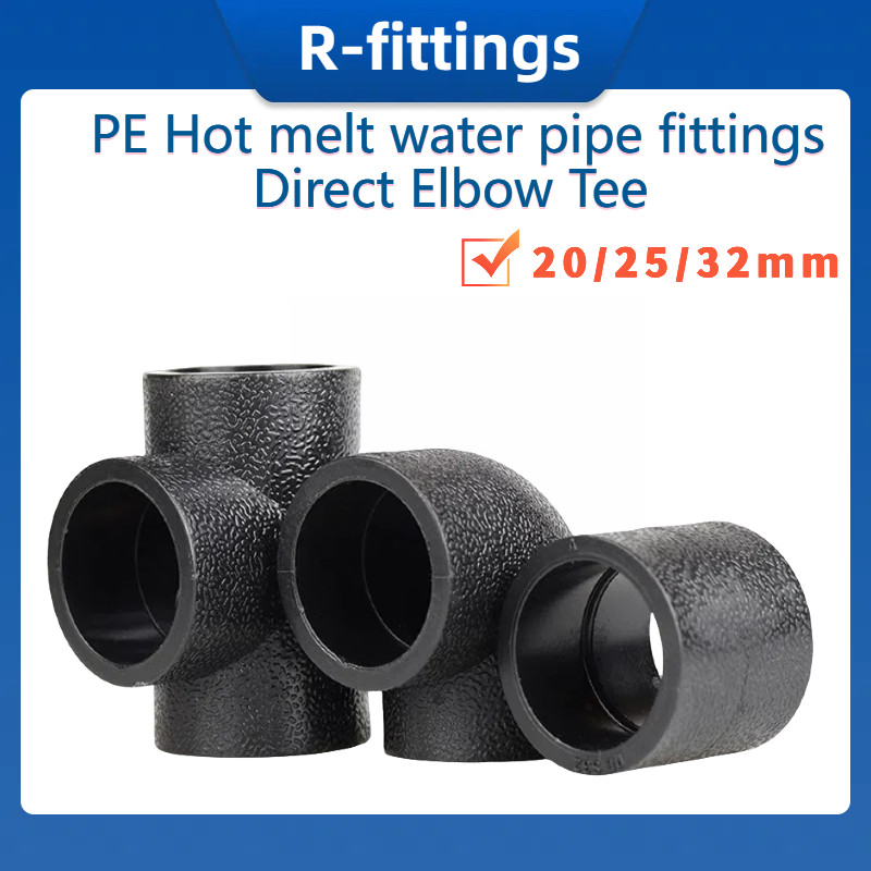 PE Direct Elbow Tee Tap Water Irrigation Connector Plastic Hot Melt ...