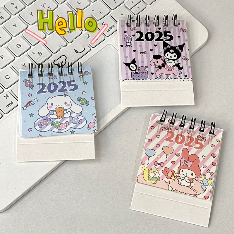 2025 Mini Desktop Calendar Creative Schedual Book Student Stationary ...