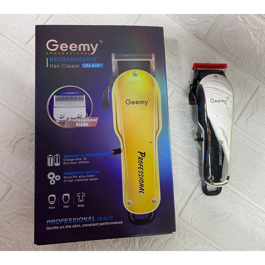 Geemy GM-6081 Professional Blade Rechargeable Hair Clipper Mesin Potong ...
