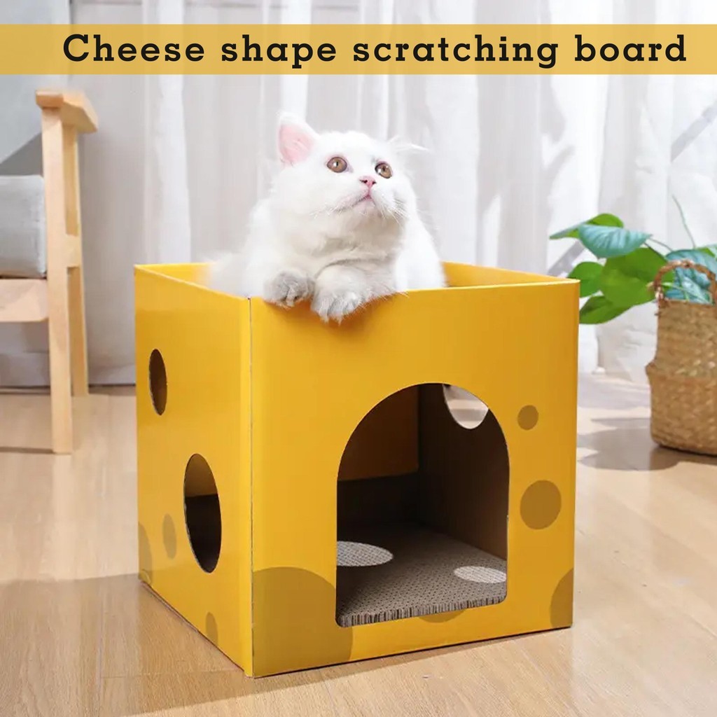 Cat Toy House Indoor Cats Scratching Board Scratch Board Corrugated ...