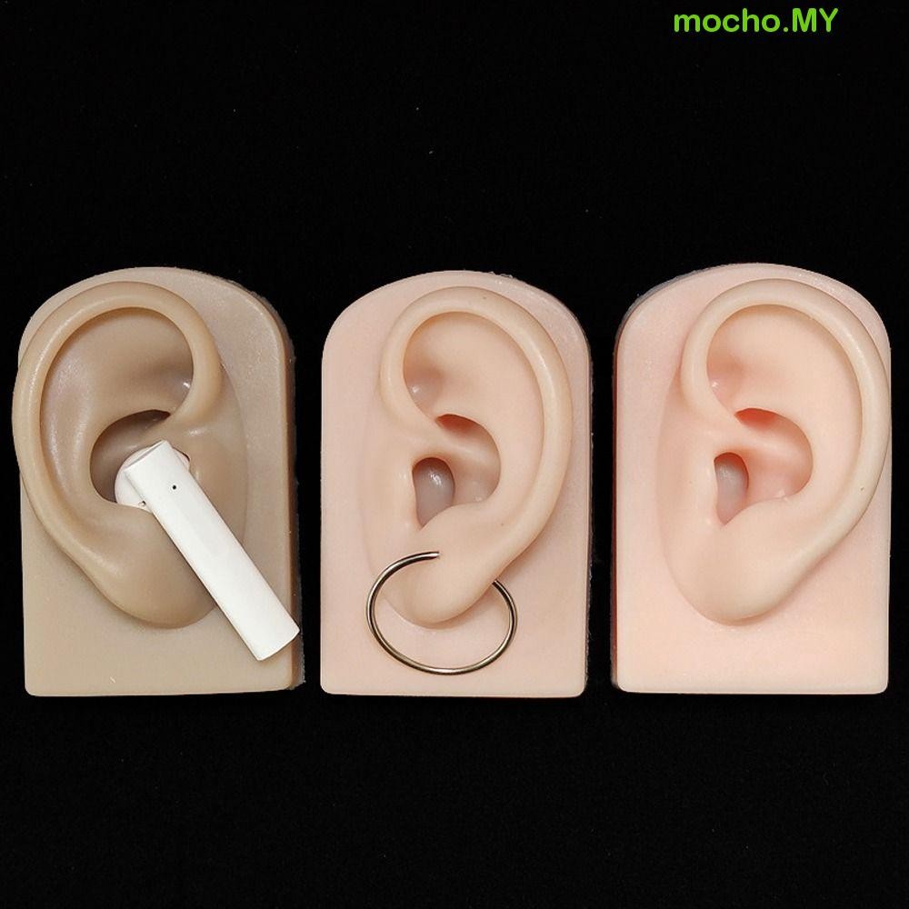 MOCHO Silicone Ear Model 1:1 restore Left/Right Left/right Display Props Mannequin Teaching ...