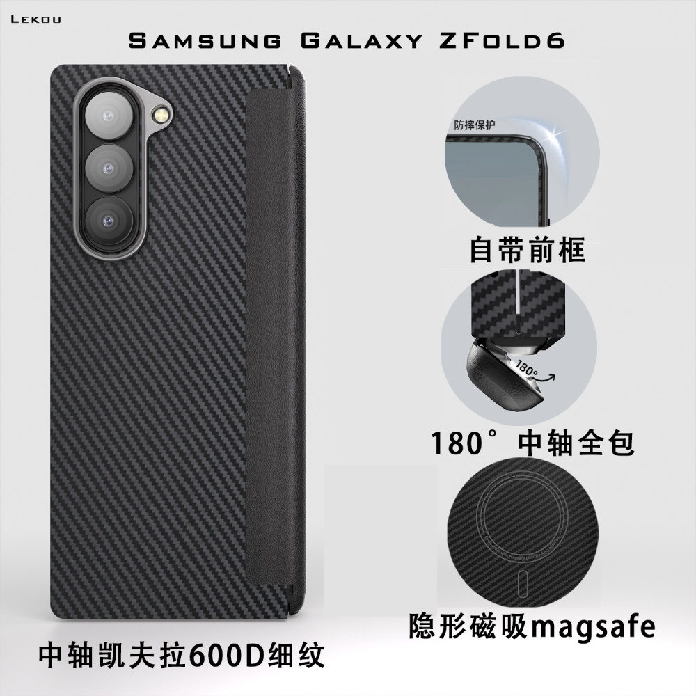 Samsung ZFold6 Phone Case [Upgrade Central Axis Kevlar] Kevlar Central ...