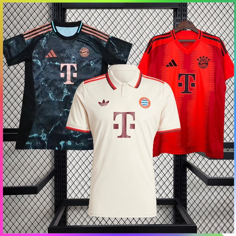 NEW Bayern Munich Jersey 24-25 Home Away Third Football Shirt Fans ...
