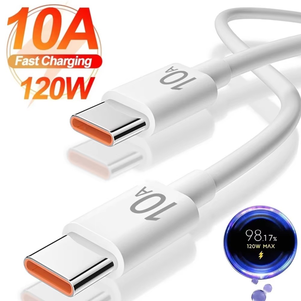 PD120W 10A Super Quick Charging Dual Type C Data Cables USB C To C High ...