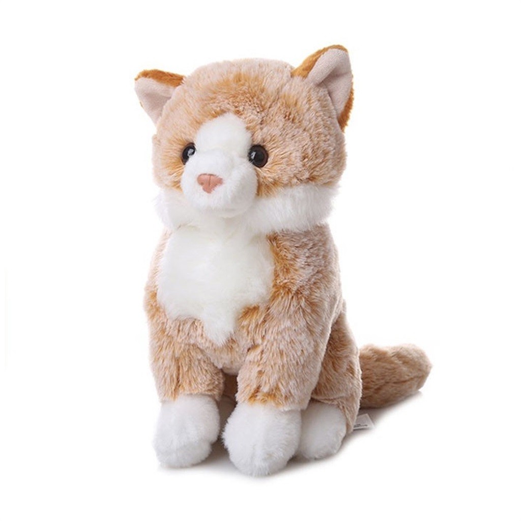 Simulation Civet Cat Plush Toy 9.85 Inch Cute Cat Stuffed Animal Easter ...