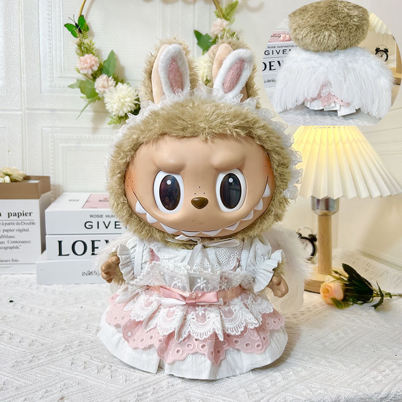 Labubu Clothes 38cm Labubu Time to Chill Plush Doll Clothes Christmas ...
