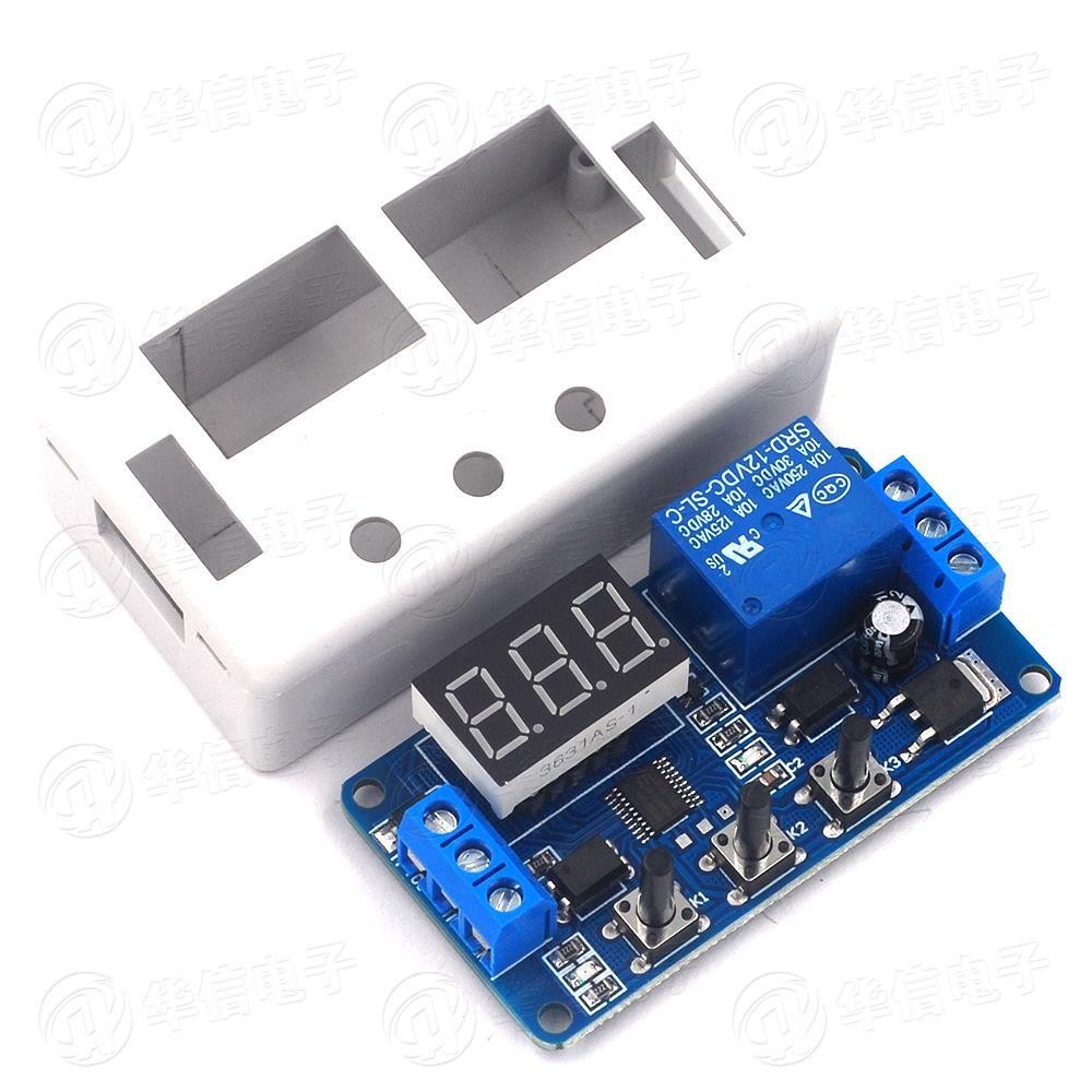 1 Channel 12V Relay Module with Shell Adjustable Trigger Delay Cycle Timing Suction Connection ...