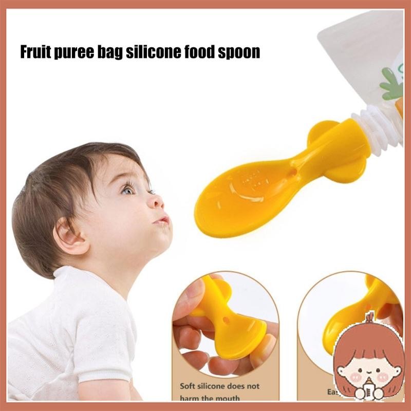 Silin Silicone Infant Spoons for Various Pouch Squeeze Pouches ...