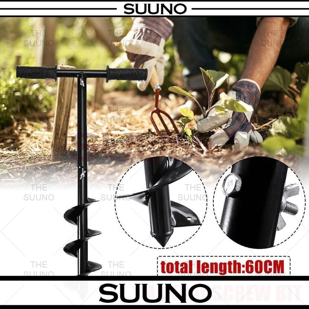 Manual Hand Drill Digger Earth Auger 60cm 3.9" Digger Post Hole Hand ...