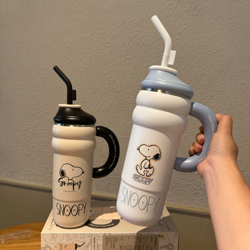 Snoopy Giant Insulated Cup Keep Hot and Cold Handheld Thermal Tumbler ...