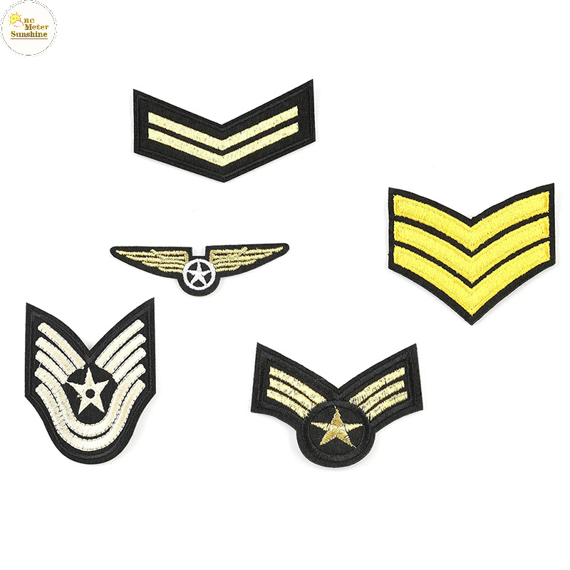 OMS Flying Jacket Badge Golden Wings Hook Loop Patch Mini Eagle Morale ...