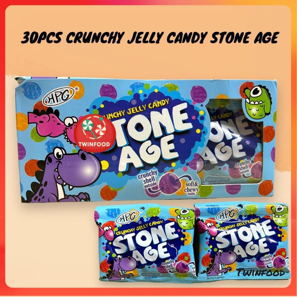 30pcs HPG Crunchy Jelly Candy Stone Age (crunchy outside / soft chewy ...