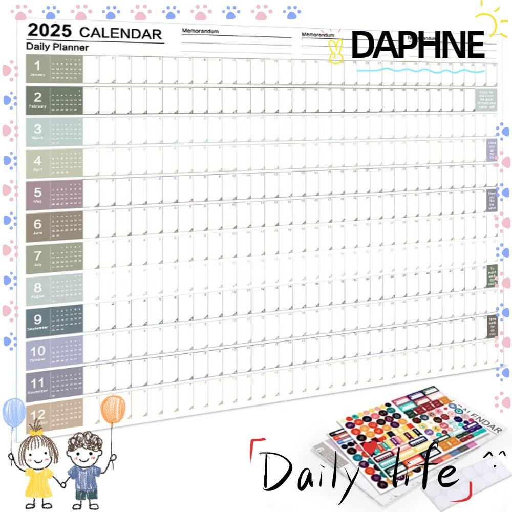 DAPHNE-HOME Wall Hanging Calendar, To Do List Schedule Annual Planner ...