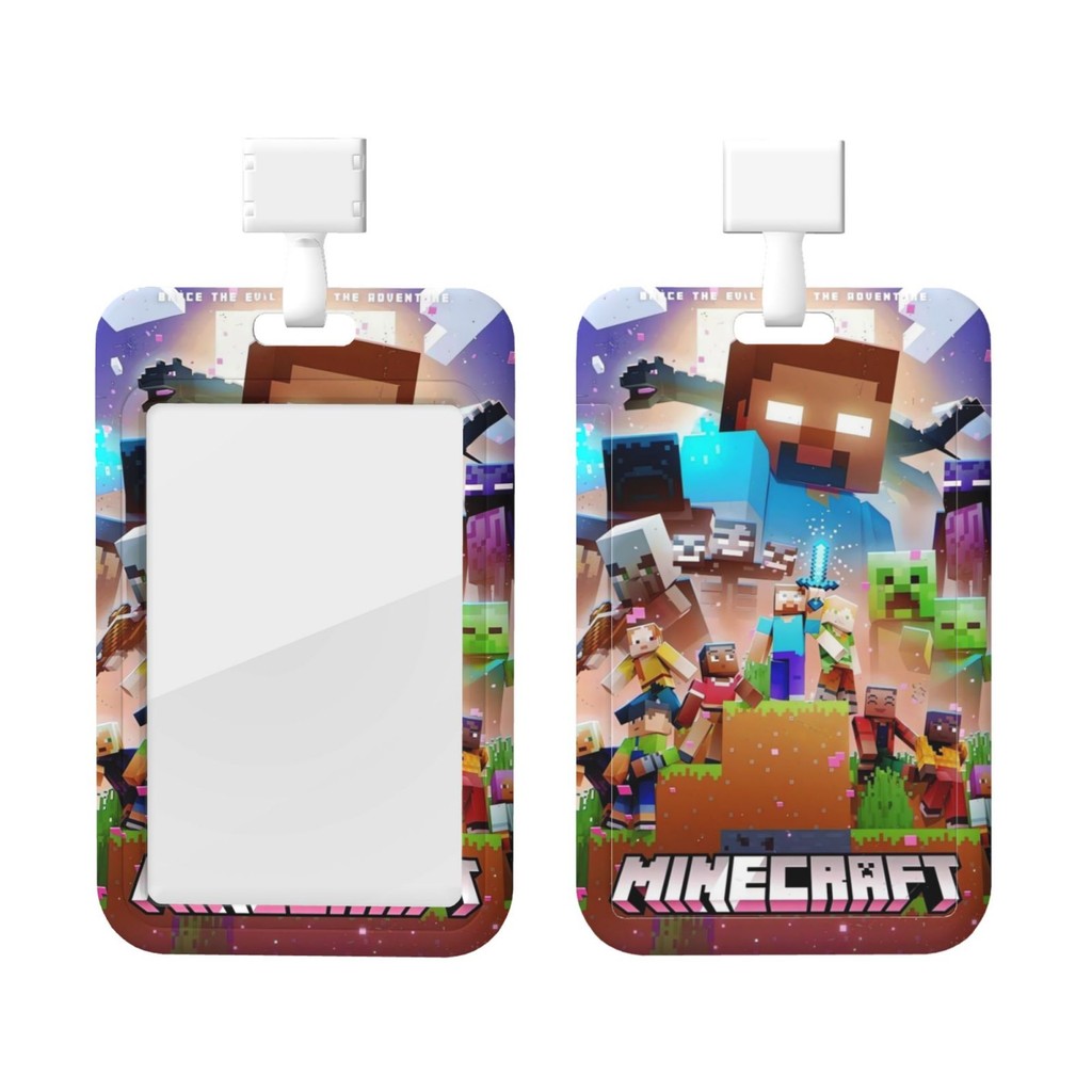 Minecraft Cartoon Cute Employee Work Badge ID Card Holder Vertical ...