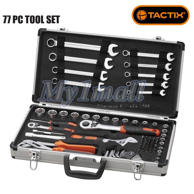 TACTIX 365046 77PCS Ratchet Socket Tool Set | Shopee Malaysia