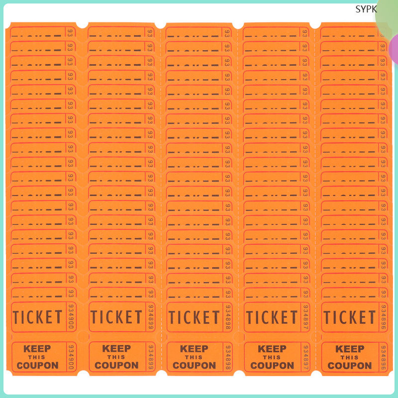 100 Pcs Raffle Ticket Double Poo Bingo Prize Entrance | Shopee Malaysia