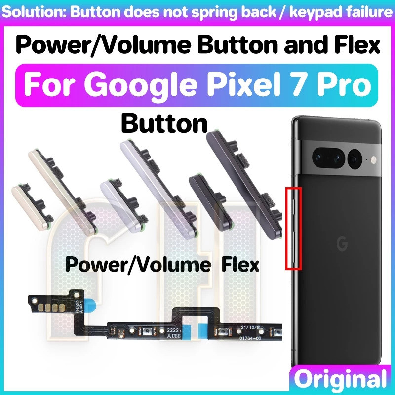 Original Power volume button For Google Pixel 7 pro Power Volume Button ...