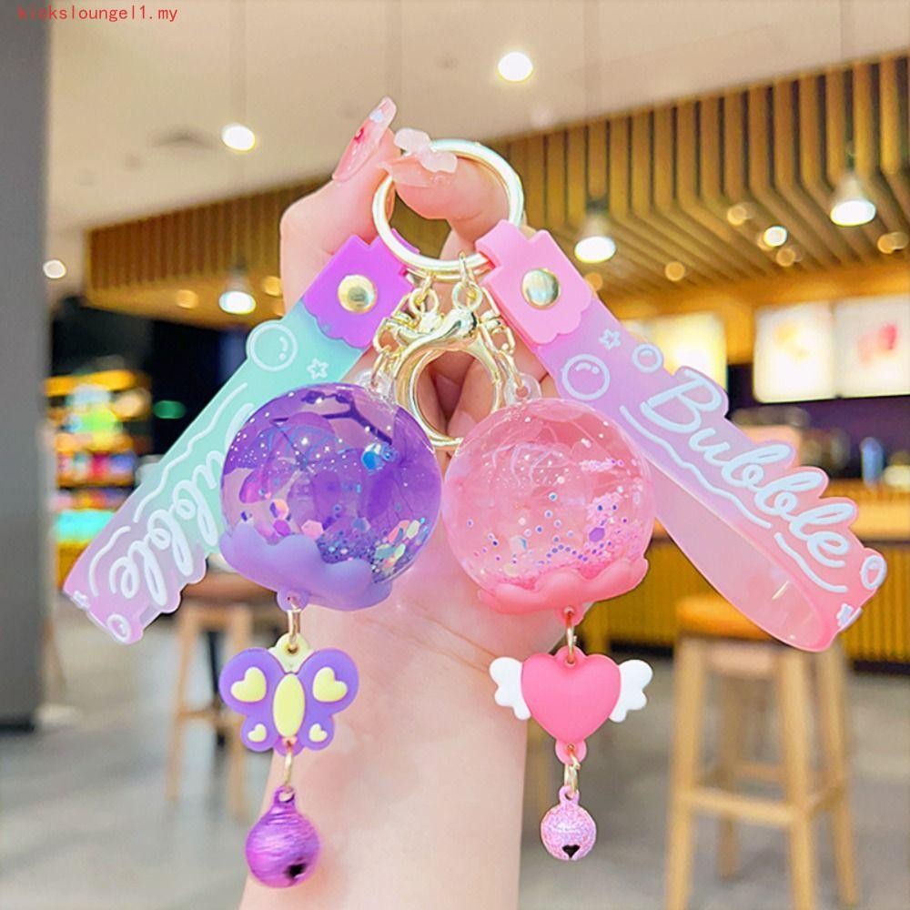 KICKSLOUNGEL Floating Oil Liquid Keyring, Quicksand Bottle Creative ...