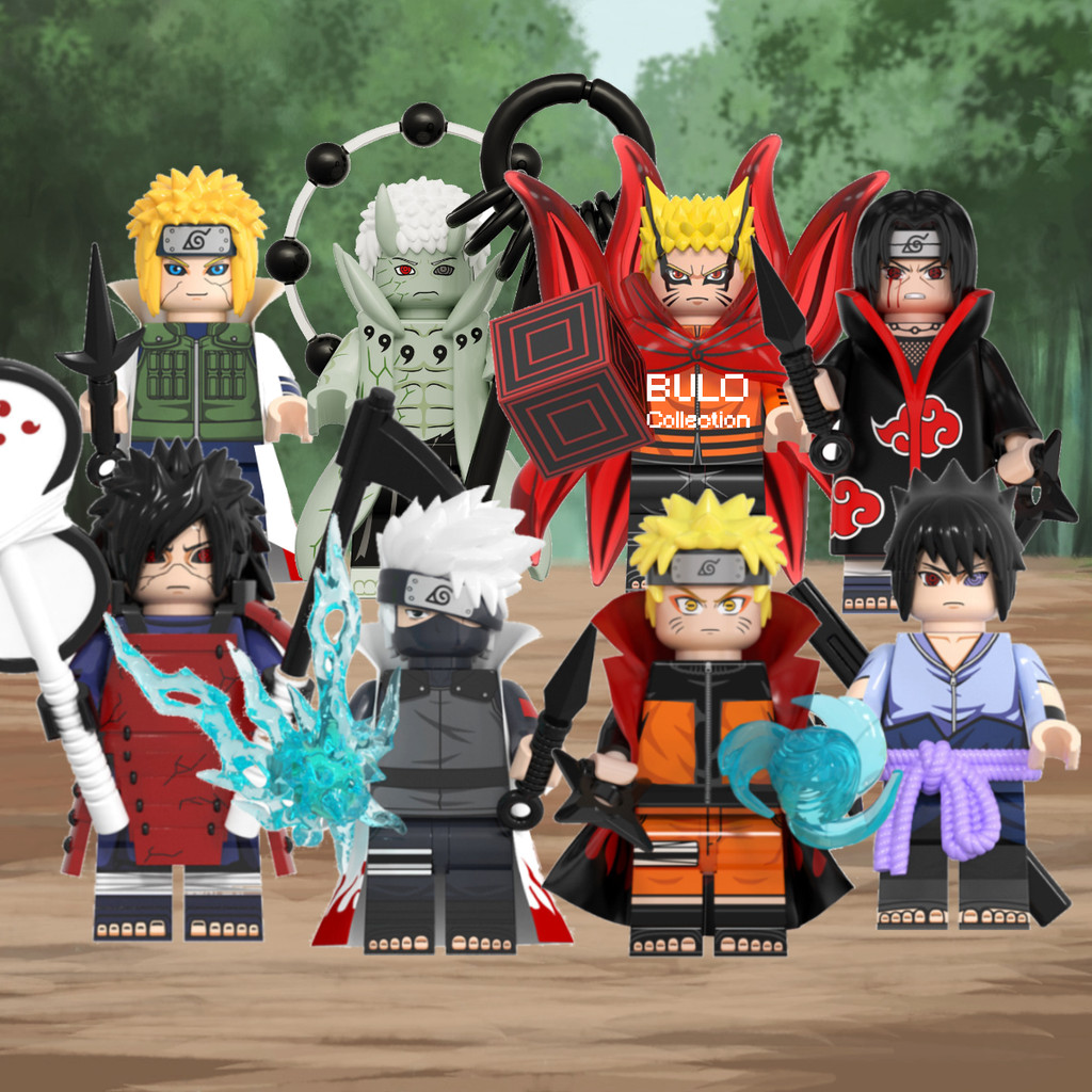 Ninja Custom Minifigures Kakashi Sasuke Itachi Obito Anime Building ...