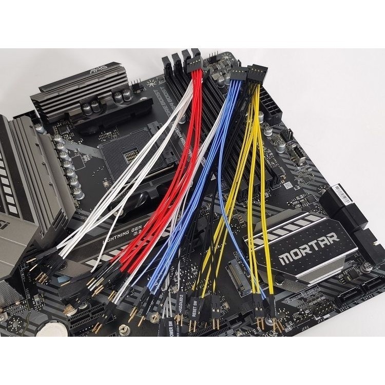 10pin Integrated Jumper Extension Cable Silver-Plated Wire Chassis ...