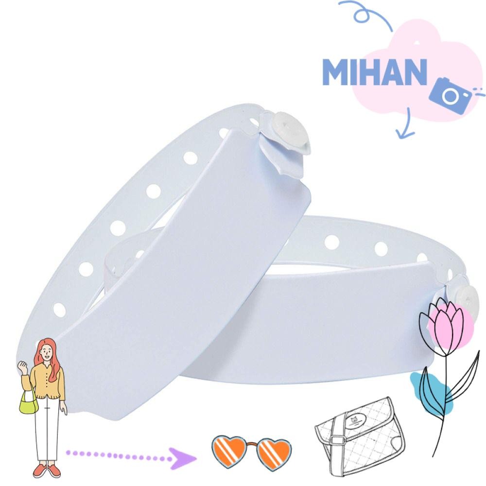 MIHAN 100 Pcs Plastic Wristbands, Plastic White Wristbands, Writable ...