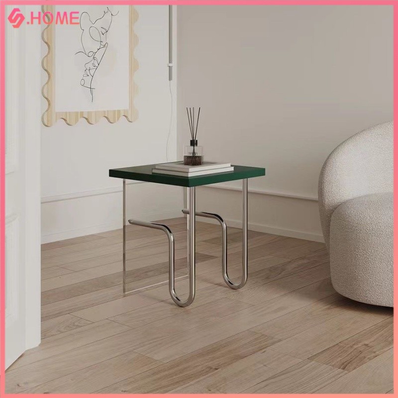 Zhonggu Side Table Designer Hyde Side Table Acrylic Vintage Small Coffee Table Stainless Steel ...
