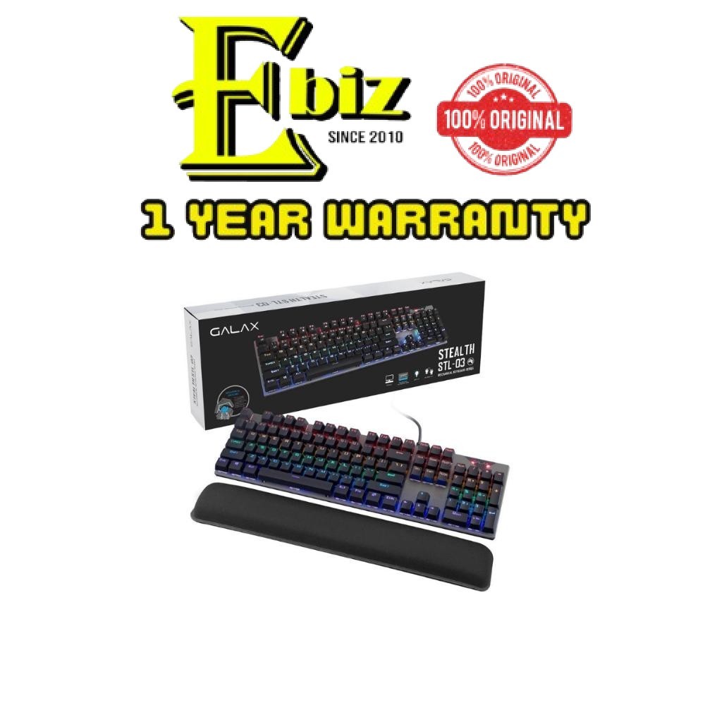 GALAX STL-03 RGB 104 Keys Blue Switch Mechanical Gaming Keyboard ...
