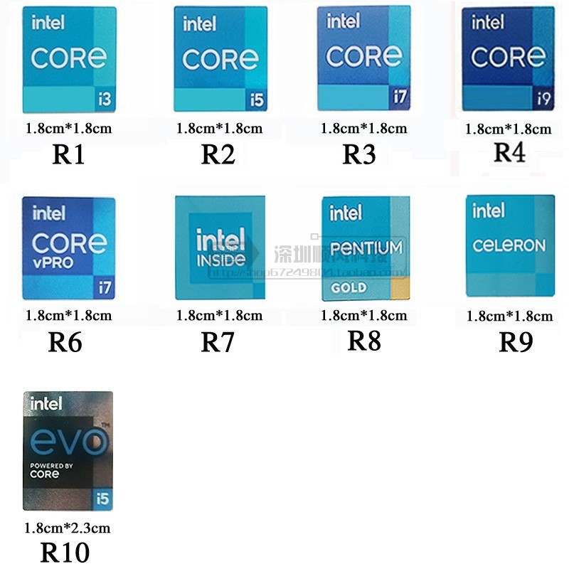 ♪New Product Original 11th Generation 12th Generation CPU intel Label ...