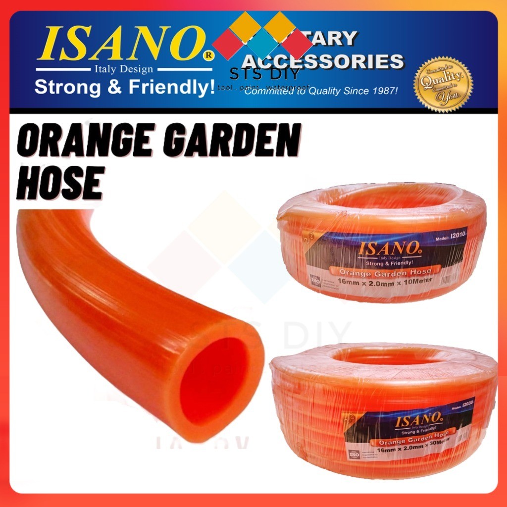 ISANO Orange Garden Hose l 2mm Thickness l Affordable, Lightweight and ...