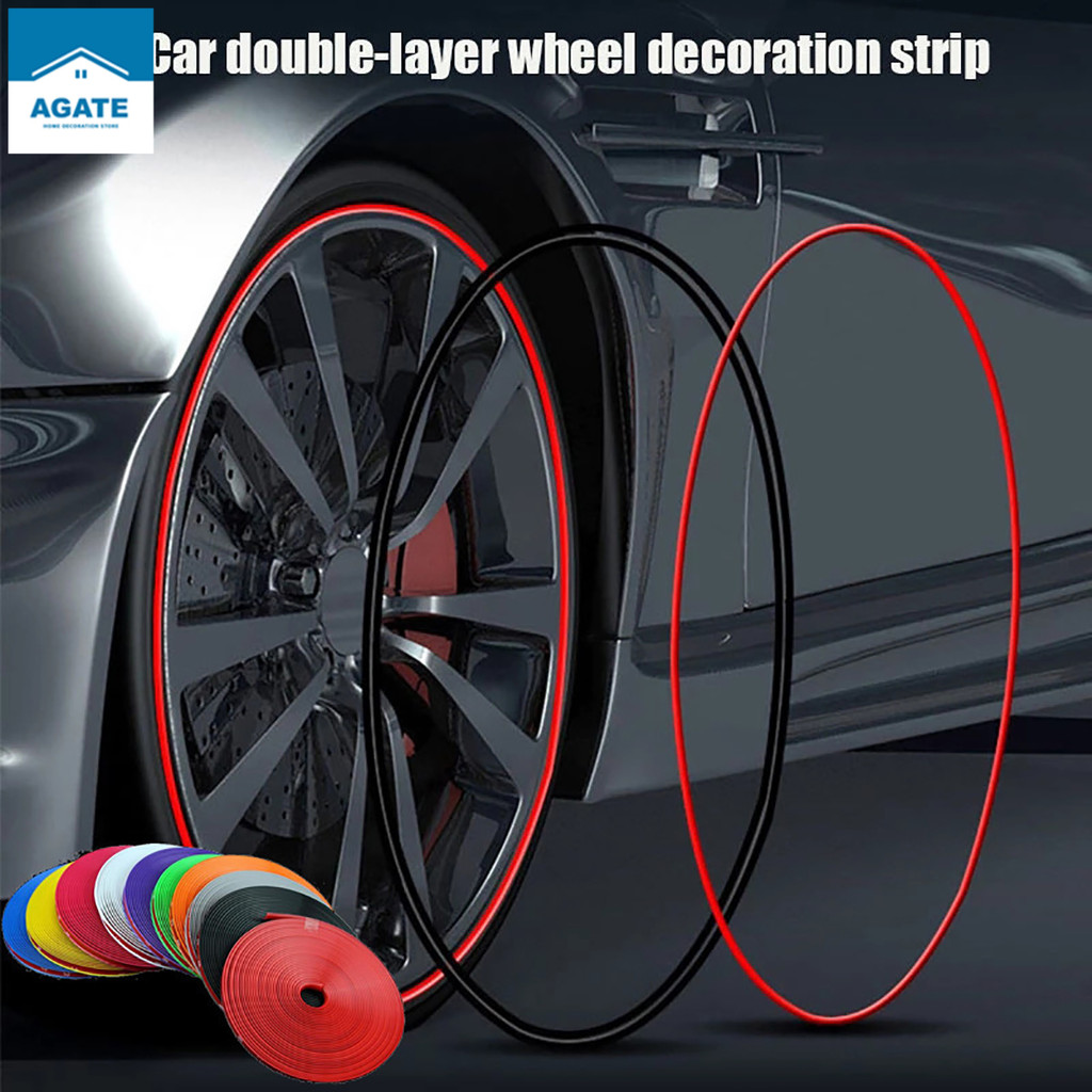 8M Car Wheel Rim Sticker anti-scratch wheel Lining rims Chrome Wheel ...