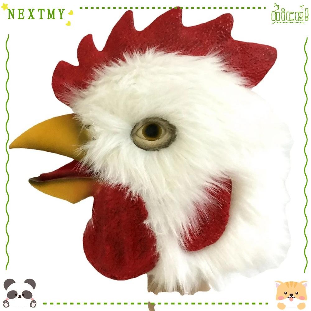 NEXTMY Rooster , Latex Plush Chicken Head Latex Animal Head Face, Funny ...