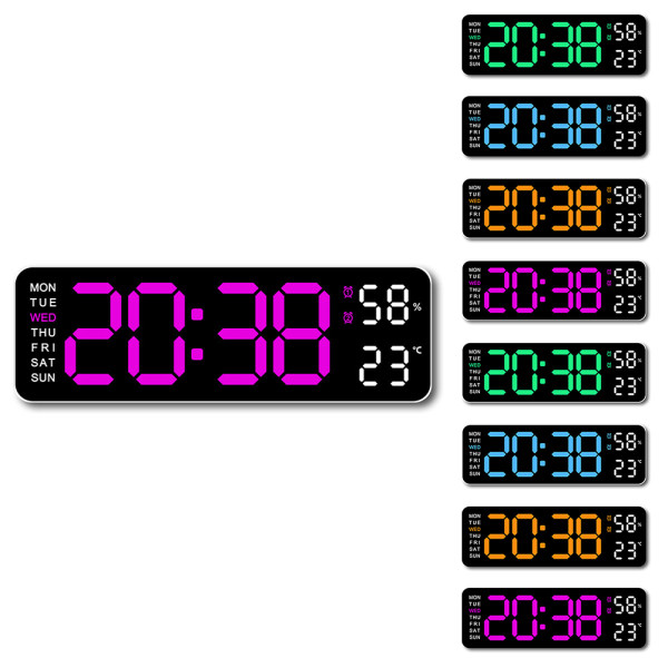 1 Day Send！ Digital Clock LED Electronic Alarm Clock, Date, Time, Week ...