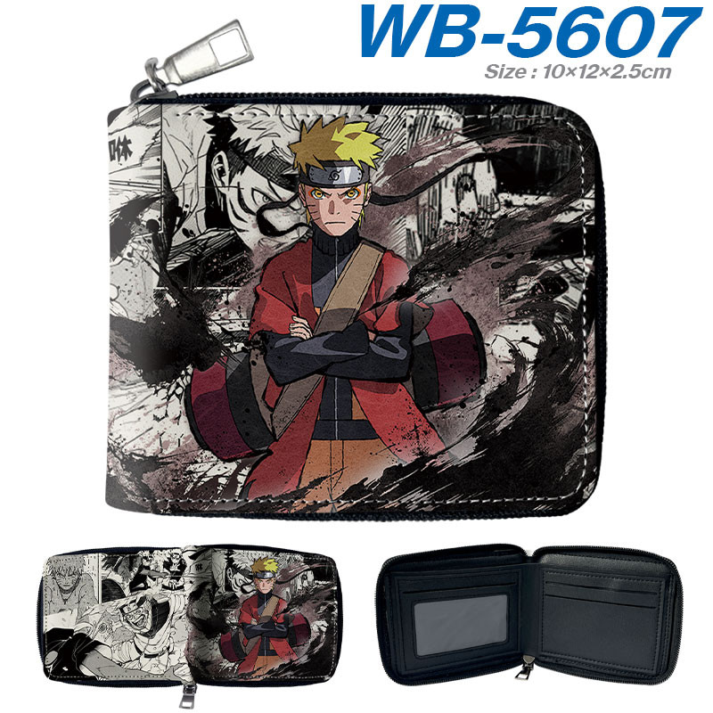 Uzumaki Naruto Color 3D Cartoon Student Short Casual Card Wallet Boy ...