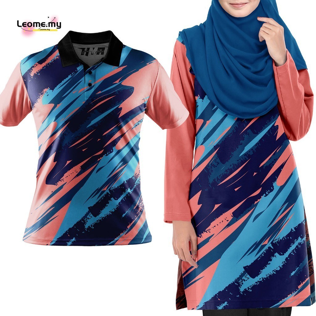 Pink T-shirt Muslim Men's and Women's Baju Muslim Couple T-shirt Mu ...