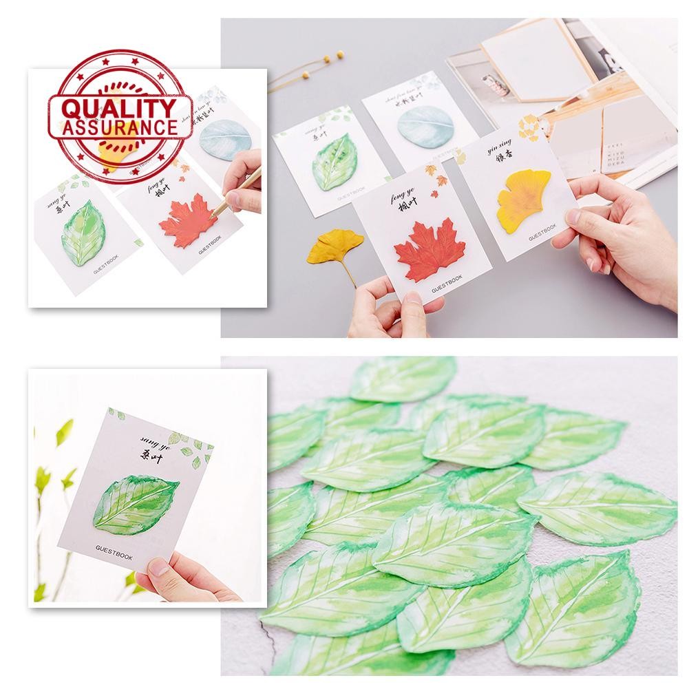 Creative Fresh Simulation Leaf Sticky Notes Maple Leaf Office Notepad ...