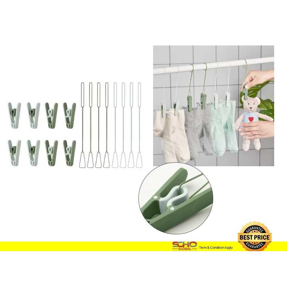IKEA-SLIBB Hanging clothes peg, green (8pack) | Shopee Malaysia